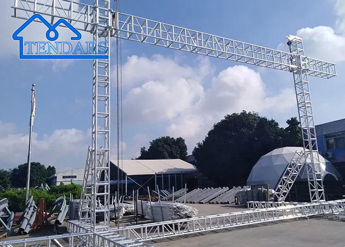 Movable Concert Stage Lighting Truss Silver Aluminium Truss For Events ...