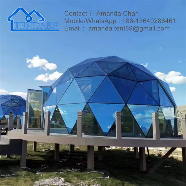 UV Resistant Commercial Geodesic Dome Clear Roof All Glass Igloo Tent ...